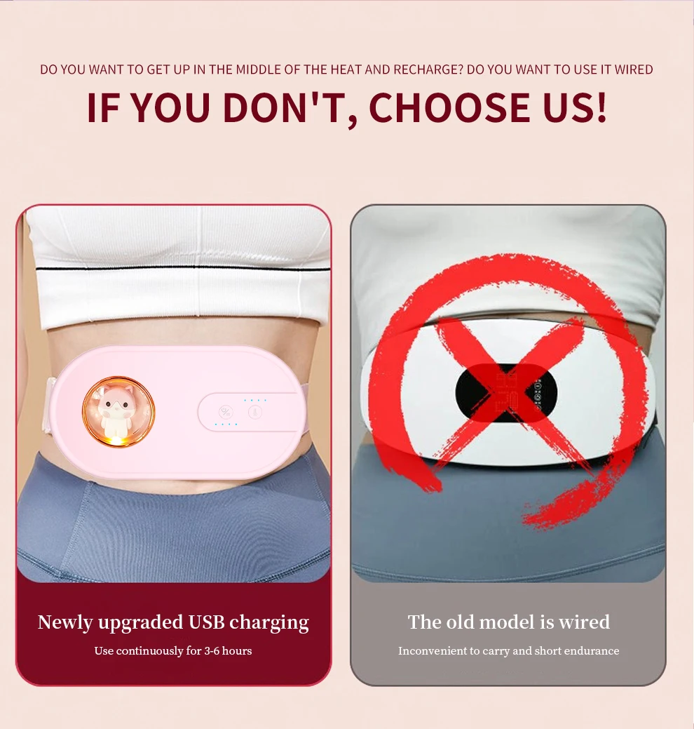 Recharge Menstrual Heating Pad Electric Warm Lady Uterus Reduce ...