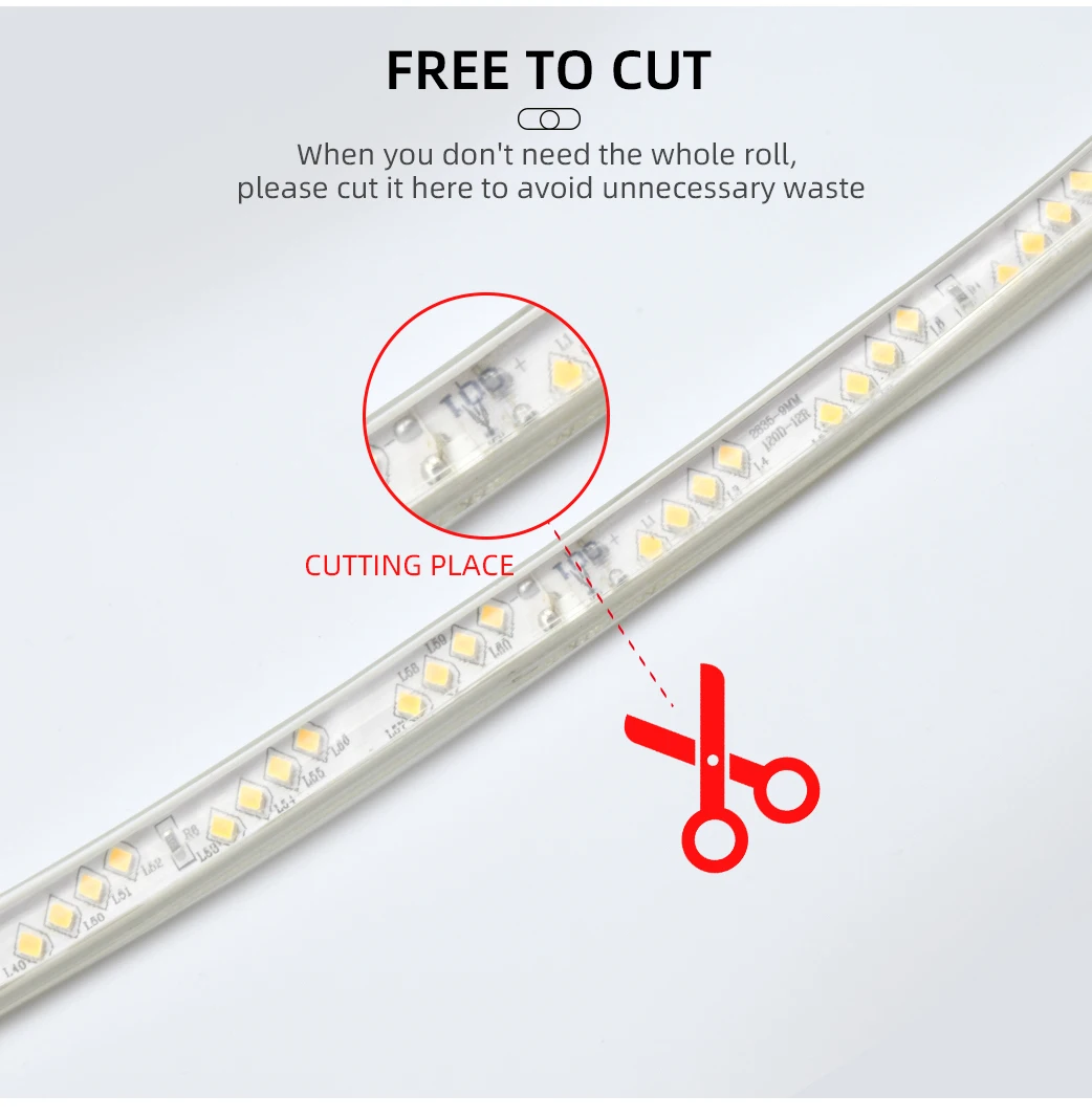 Long Lasting Outdoor Led Strip Light Four Lines Waterproof Ip65 220v ...