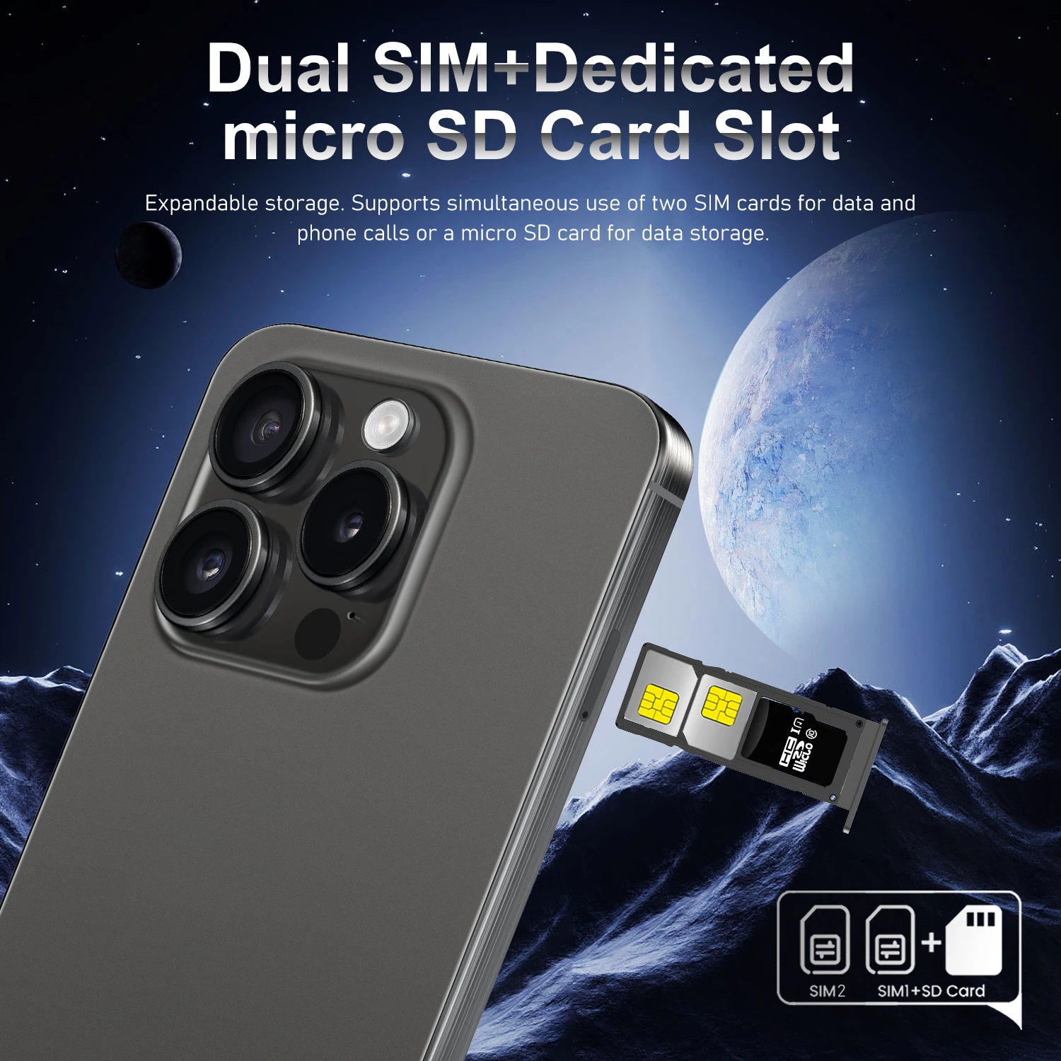 Hot Selling Original 15 Pro Max 16GB+1TB Unlocked 5G Smartphone 7000Mah ...