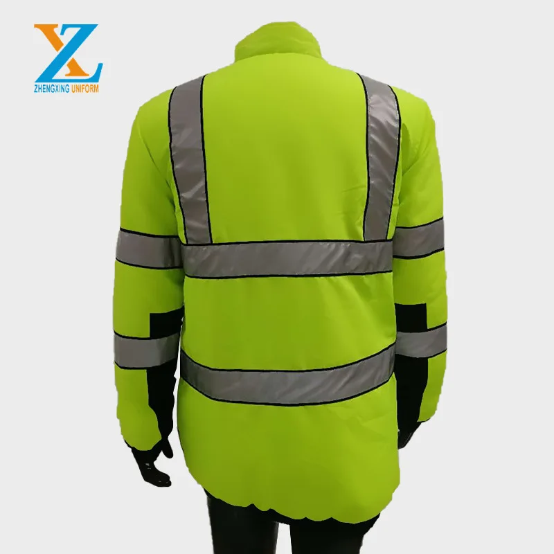 Custom Winter Hi Vis Reflector Safety Jacket Security Bodyguard Uniform ...
