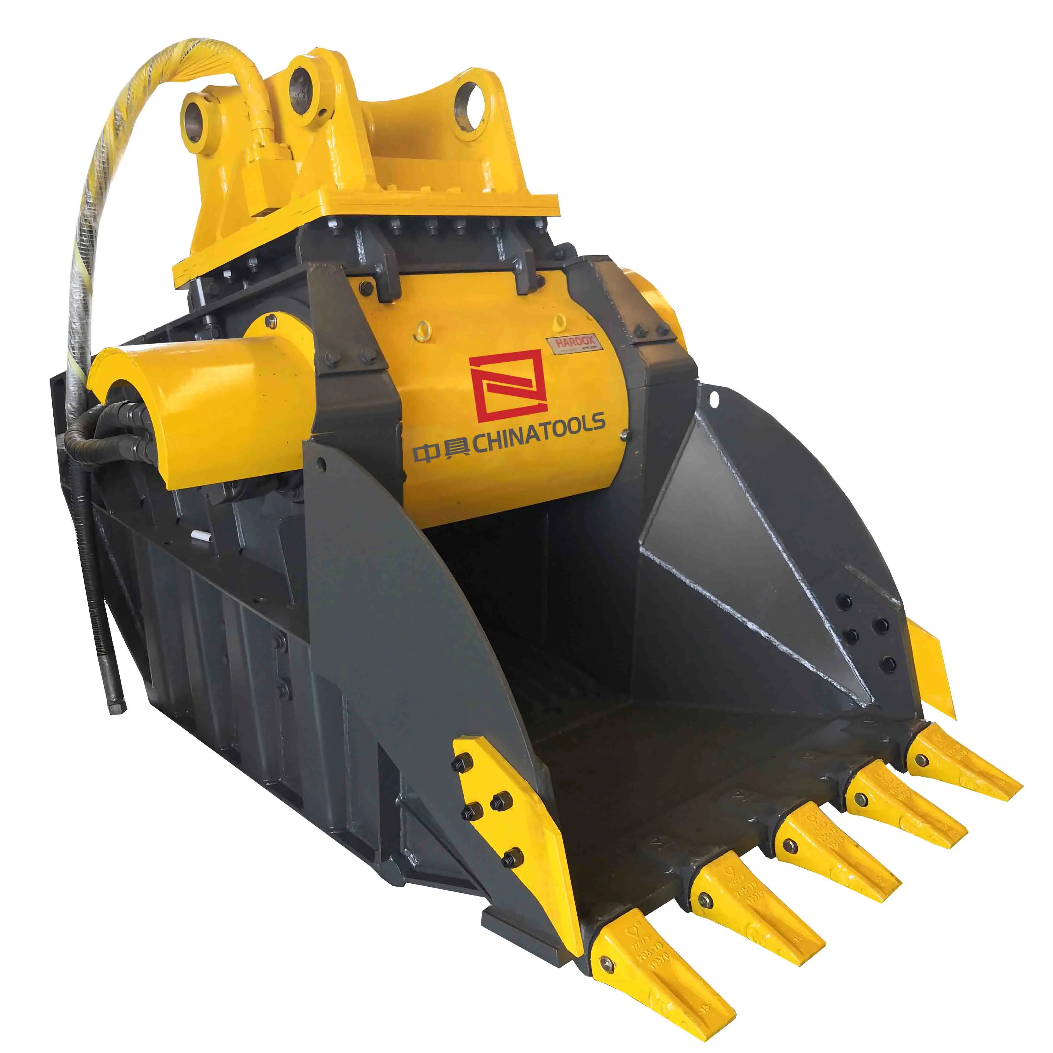 Excavator Attachment Hydraulic Crushing Bucket For 20-35 Ton Excavator ...