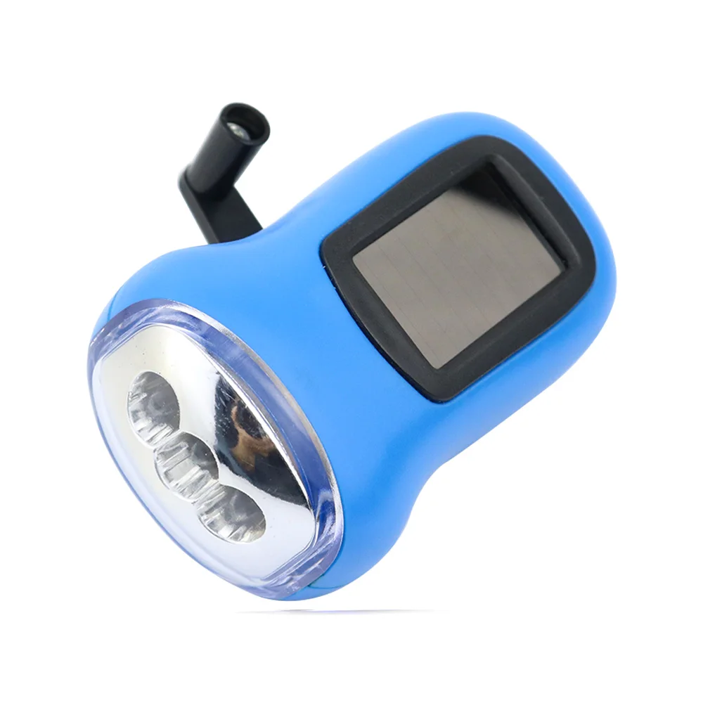 Hand Cranking Solar Powered Rechargeable Flashlight Whit Dynamo - Buy ...