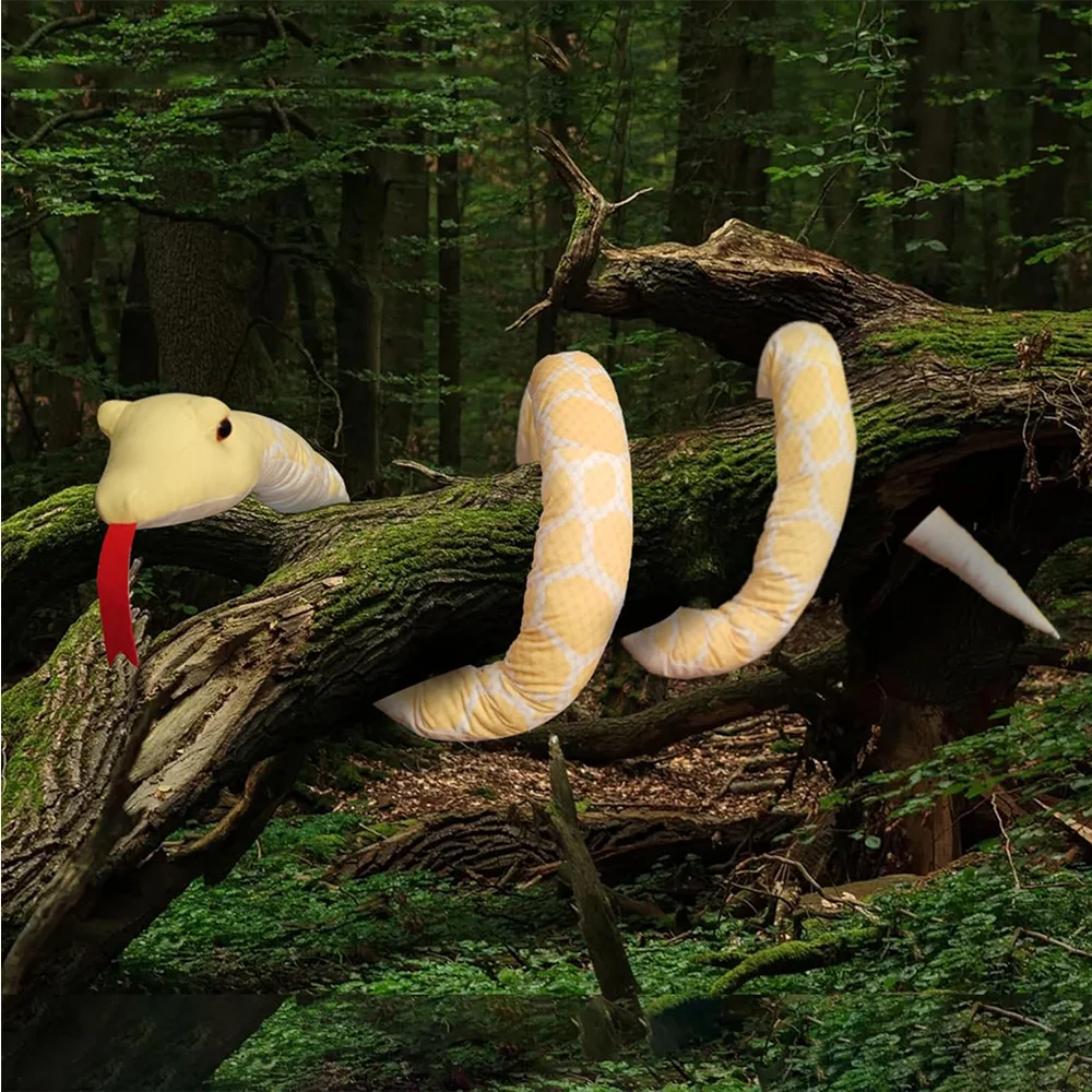Giant Realistic Animal Snake Plushies Soft Lifelike Snake Kid Gift ...