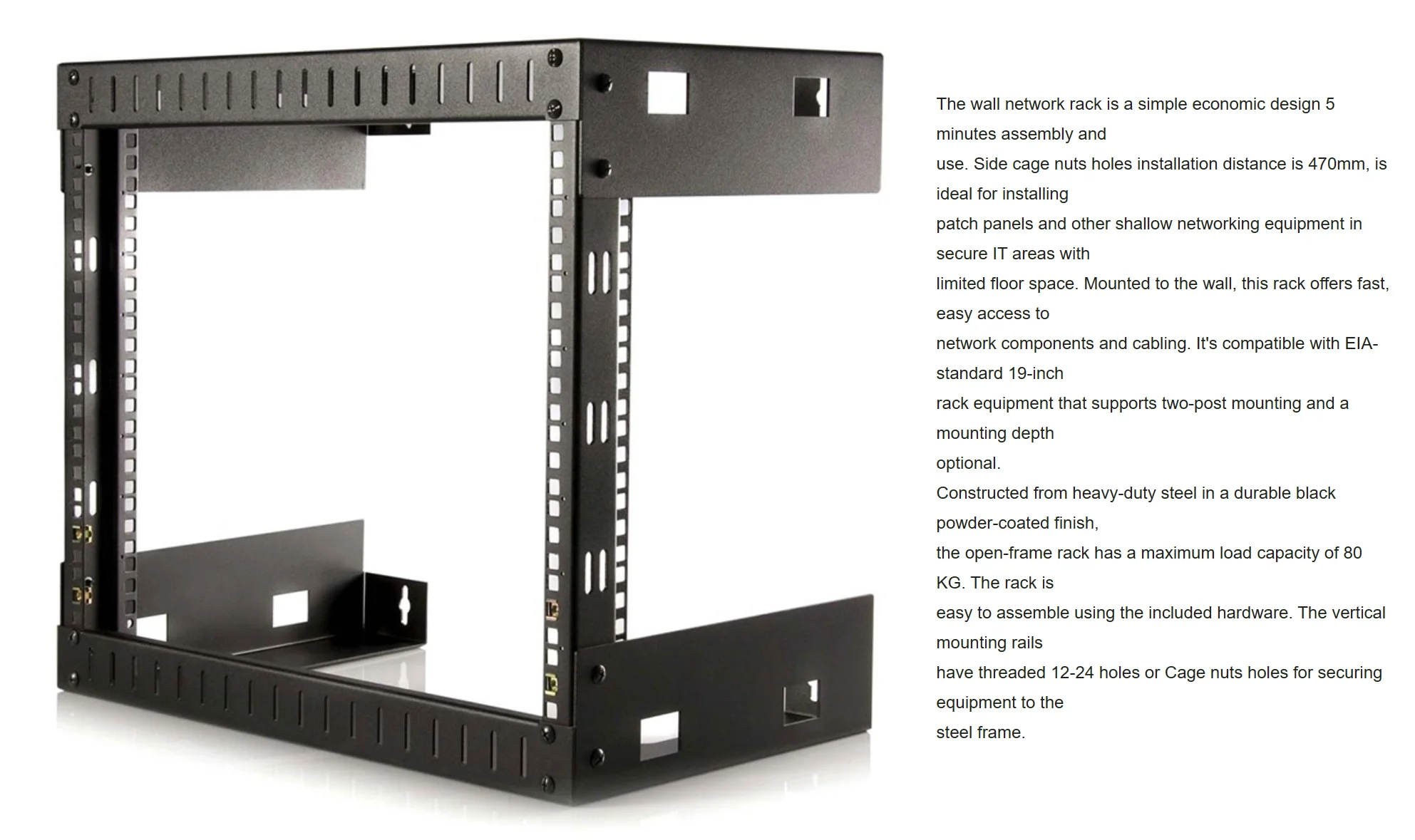 Open Frame Server Rack / Server Network Cabinet 4u 6u Stander 19inch On ...