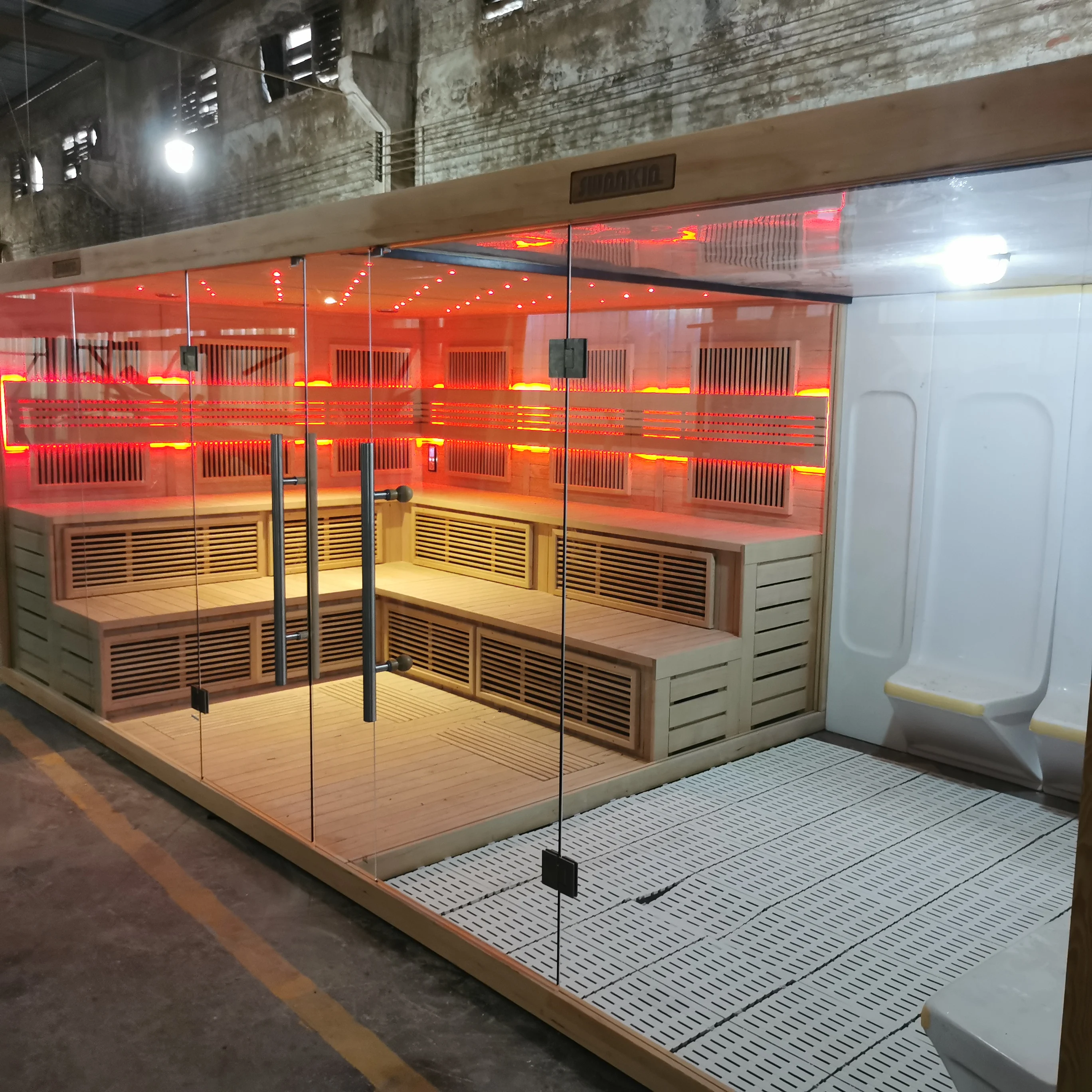 Swankia Residential Steam Sauna Room Outdoor Steam Shower with Sauna ...