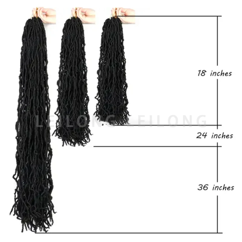 18 Inch Nu Soft Locs Crochet Braids Curly Faux Locs Braiding Goddess ...