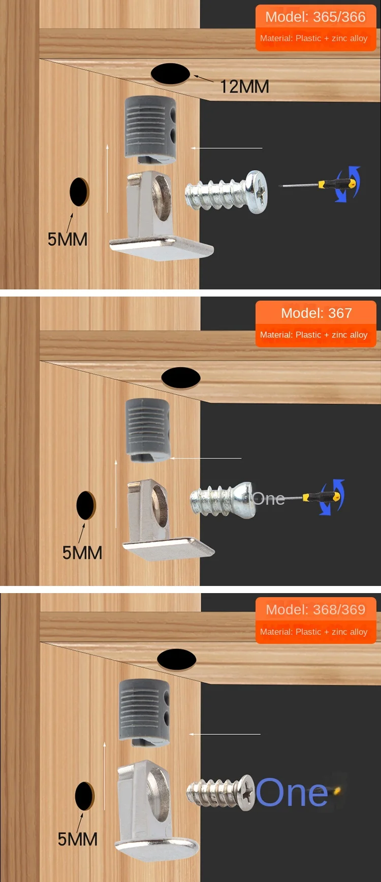 306 Hot Sale Zinc Alloy Cabinet Furniture Connection Fitting Hidden ...