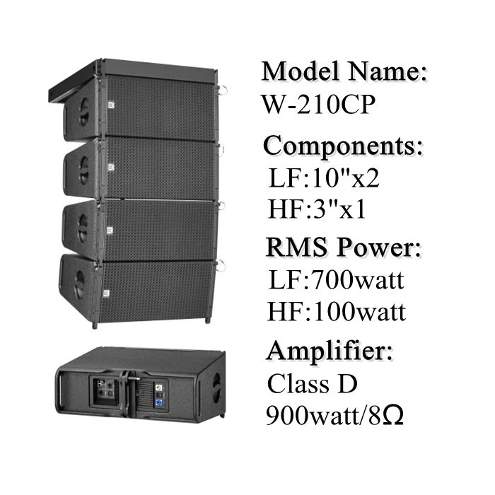 Two Way Line Array System Stage Professional Speaker With Dual 10 Inch ...
