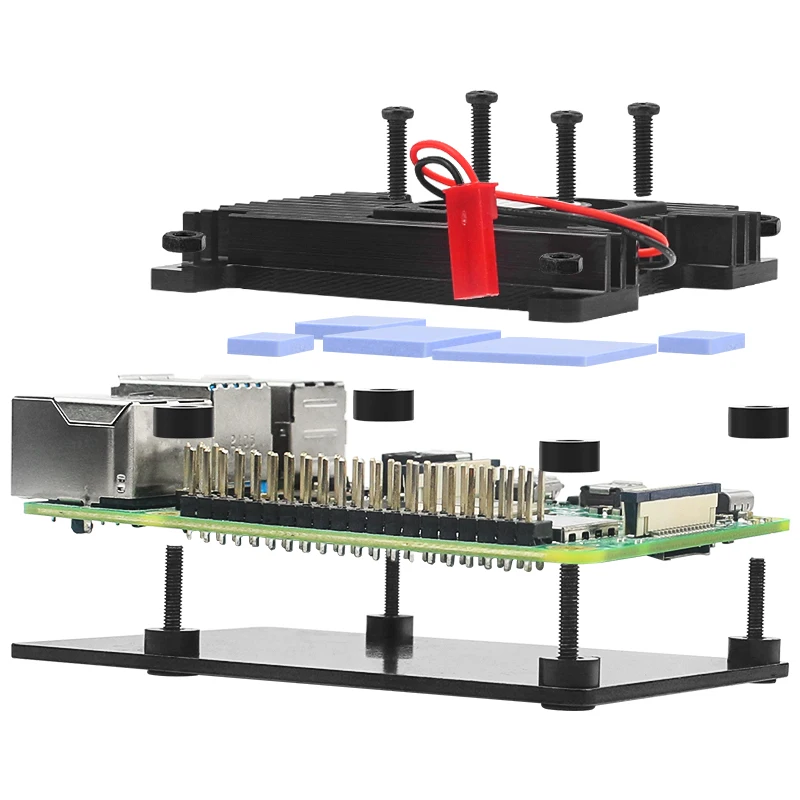 Raspberry Pi 4 Model B Aluminum Alloy Shell Protecting Housing And ...