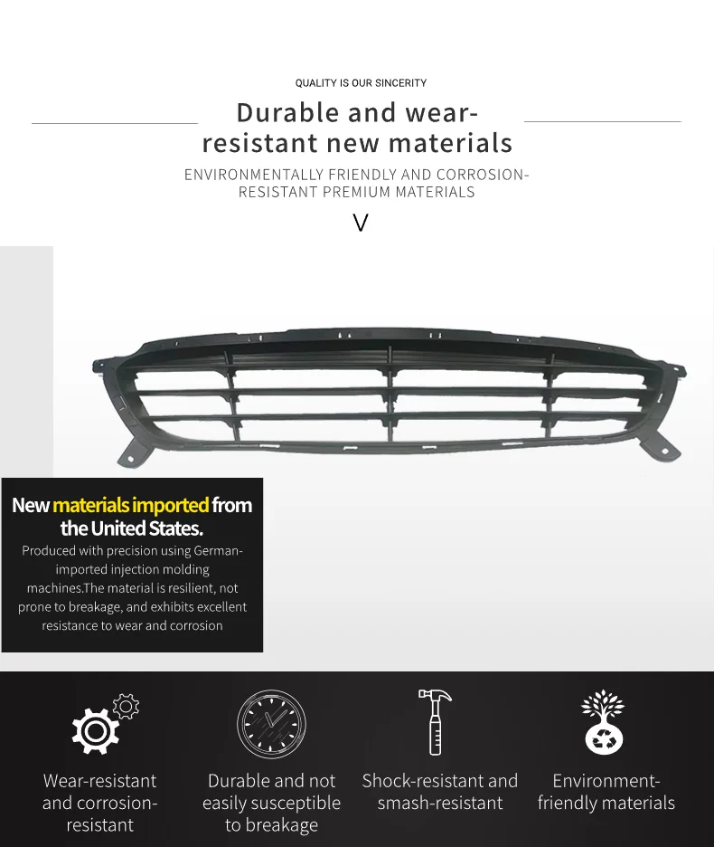 DAXIN Auto Parts Body Kit Bumper Grille for Hyundai Accent 2013 86561 ...