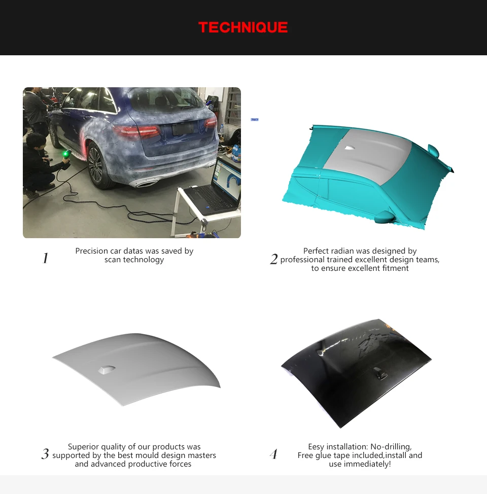 Nissan Z 400Z RZ34 Car Roof Panel - Factory Design Dry Carbon Fiber