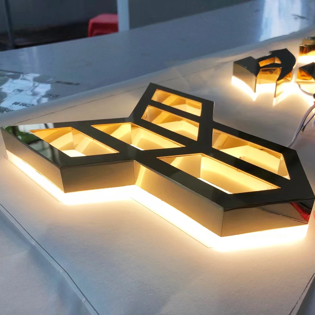Customized Acrylic Logo Signs - Outdoor LED Illuminated