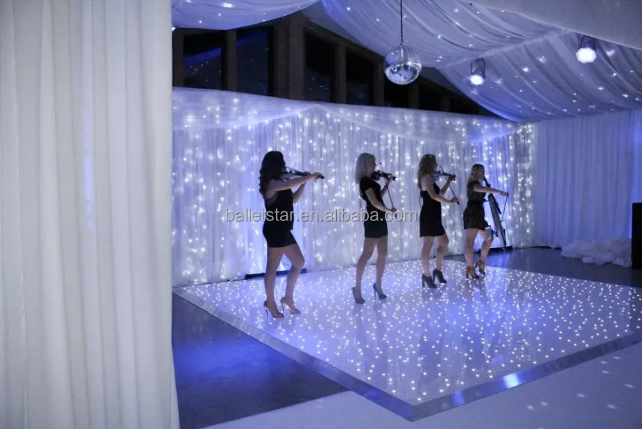 Portable Luminous White Color 4ftx4ft Diy Led Dance Floor For Wedding ...
