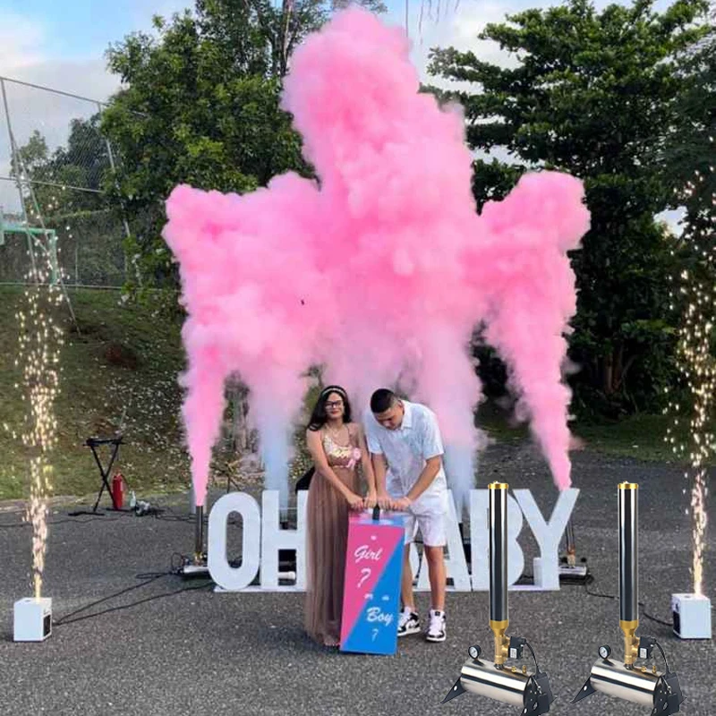 Colorful Gender Reveal Confetti Cannon with Remote Control & OEM