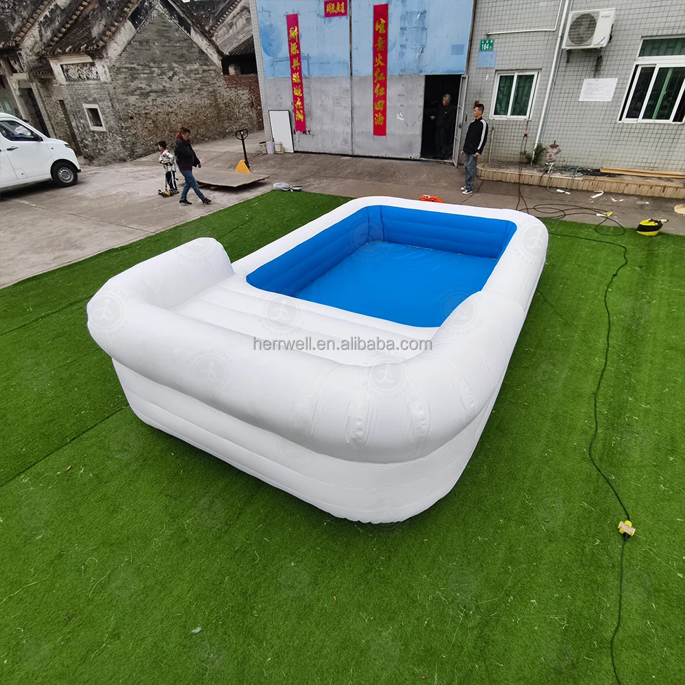Inflatable Sofa Pool OEM Summer Backyard Water Party Commercial Lounge ...