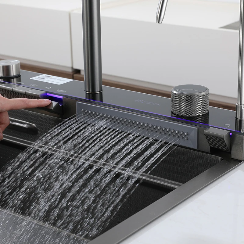 2023 New Trend Tiktok Smart Kitchen Sink With Waterfall Digital Piano ...