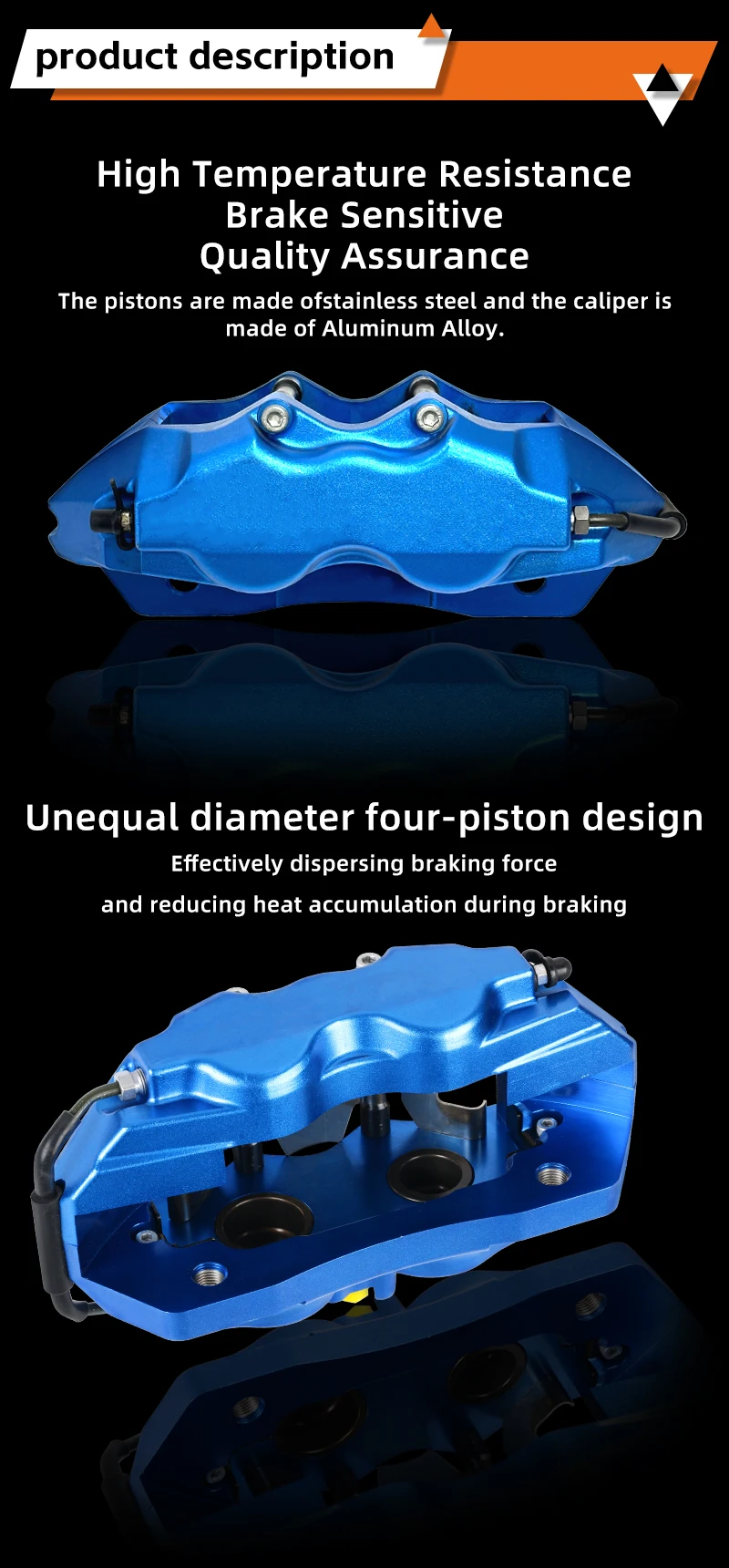 4 Pot High Quality Spoon Brake Kit Caliper for Honda Civic
