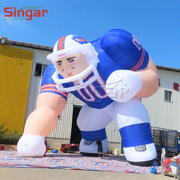 Custom Design Giant Inflatable Football Player Model For League - Buy ...