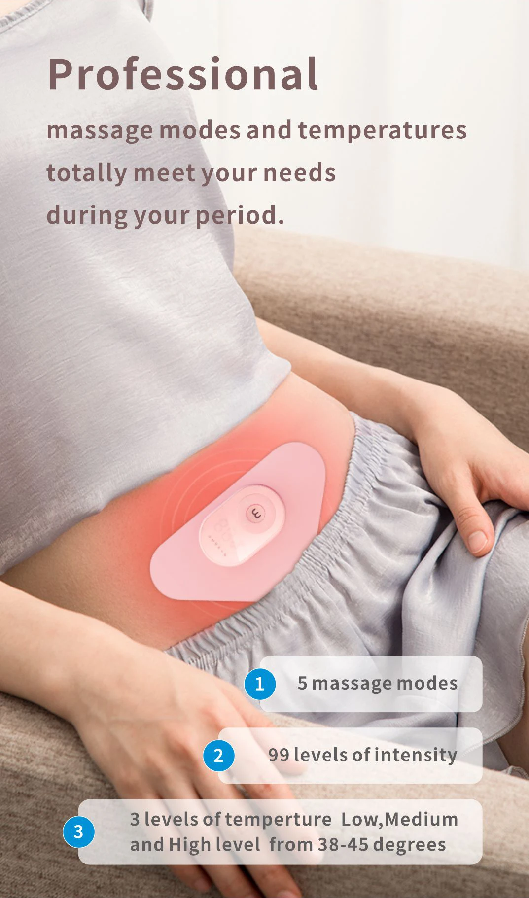 Newest Period Care Menstrual Warm Pad Mini Tens Menstrual Cramp ...