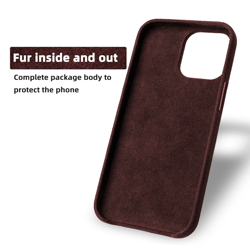 Luxury Real Leather Suede Mobile Phone Case Cover For Iphone 13 Pro Max ...