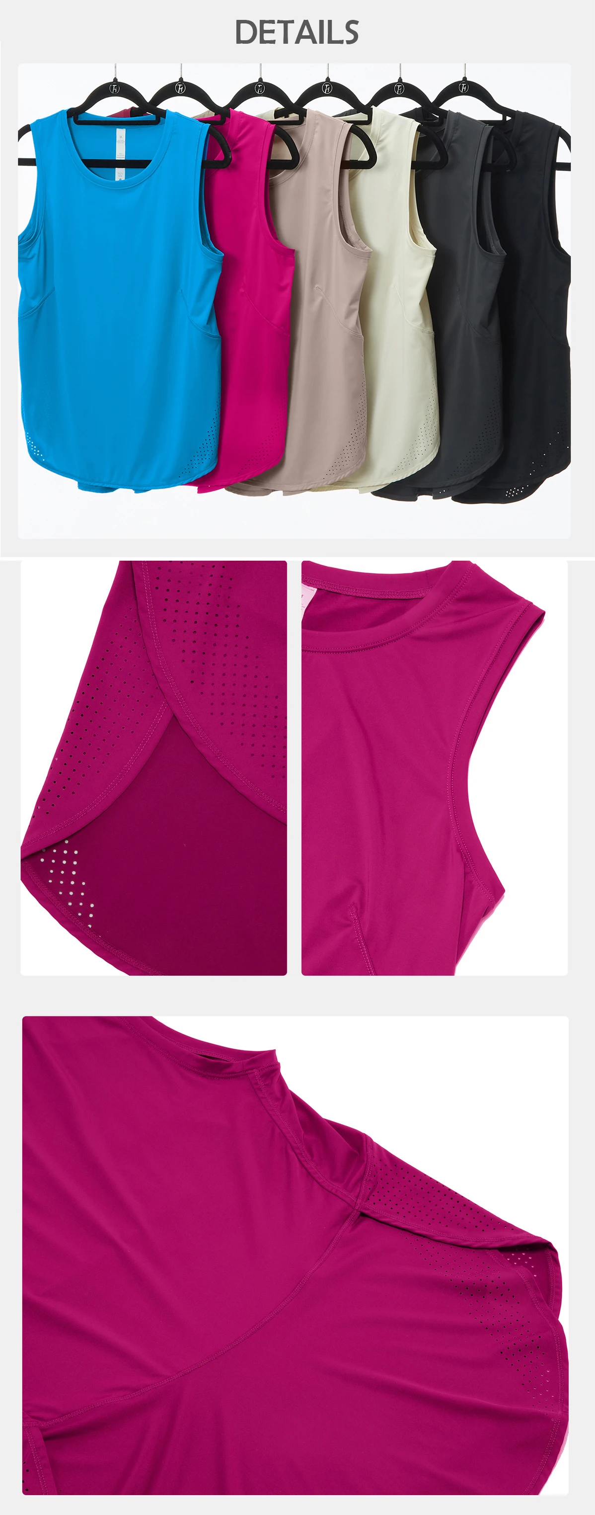 Wholesale Women's Sleeveless Tank Top Custom Logo Gym Women Fitness ...
