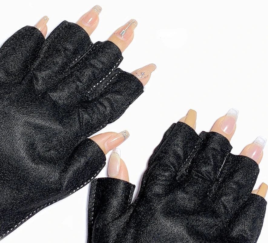 Professional Manicure Black Nail Art Skin Care Fingerless Disposable ...