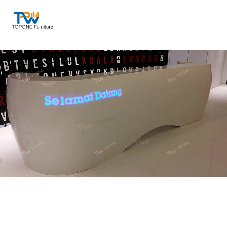 Dental Office Clinic Reception Counter Desk Design Custom Logo 3 Person ...
