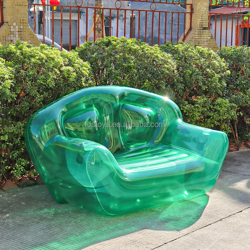 Transparent Clear Inflatable Sofa Seat Double Person Blow up Chair Yard ...
