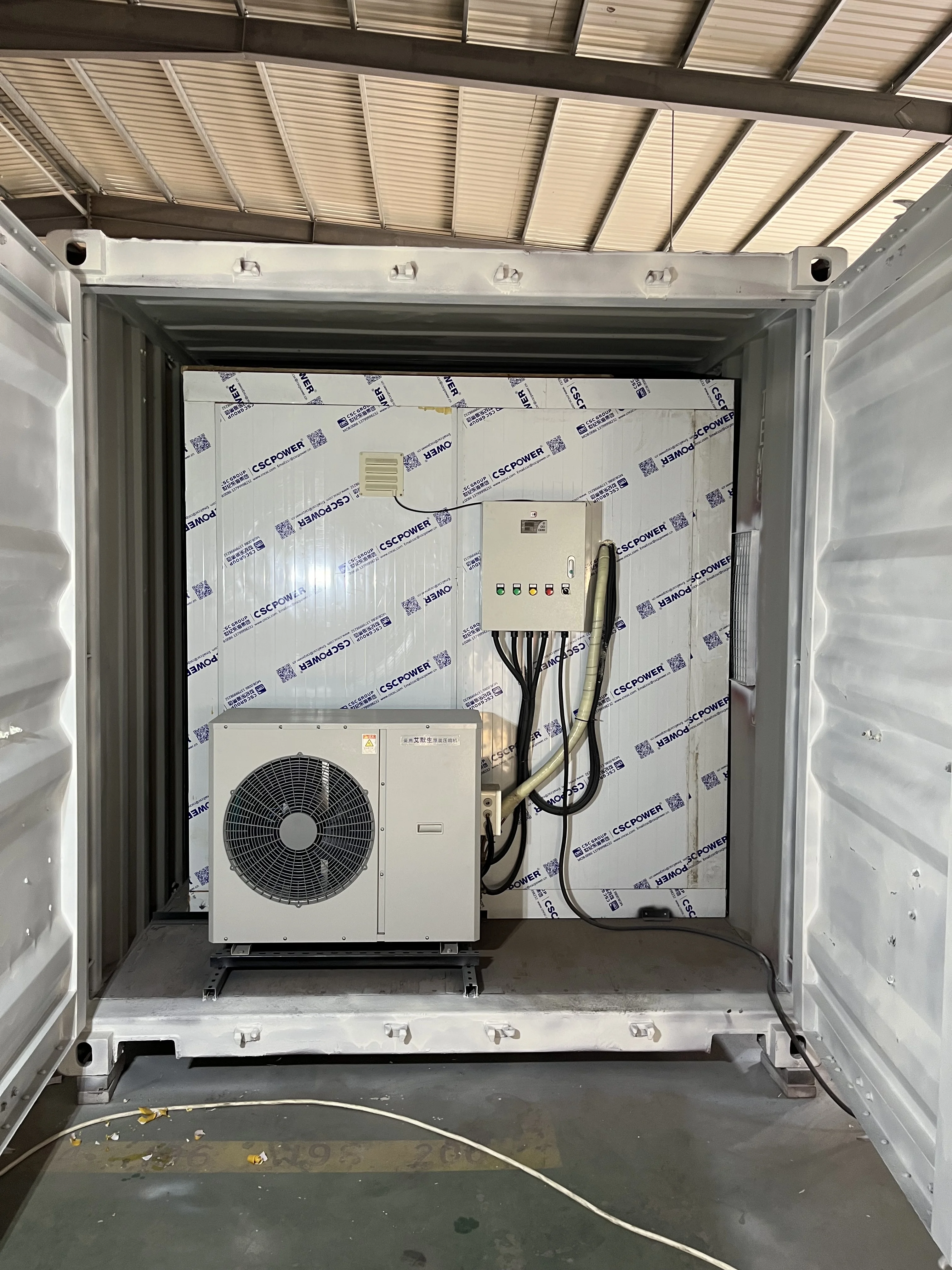 20ft And 40ft Solar Power Container Cold Room For Storage Fish Chicken ...