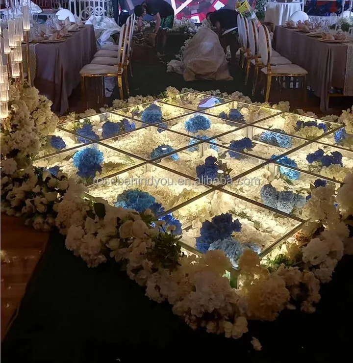 Modern Wedding Glass Dance Floor Stage Platform Transparent Glass Stage ...