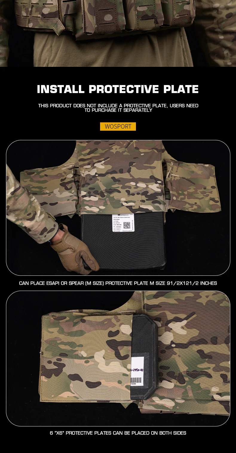 Wosport Cordura Lightweight Sf Plate Carrier Quick Release Outdoor Vest ...