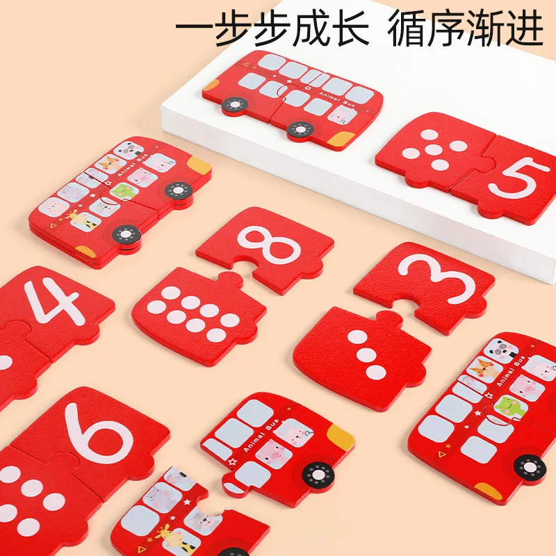 Number Pair Matching Cognitive Number Pairing Children Wooden Toys Baby ...
