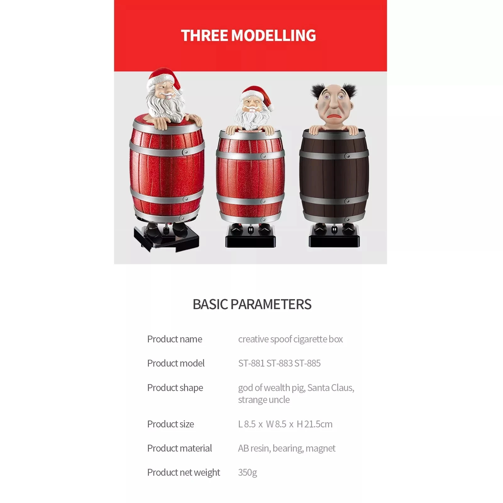 Funny Santa Claus Cigarette Holder in Wooden Barrel - Unique Prank Toy ...
