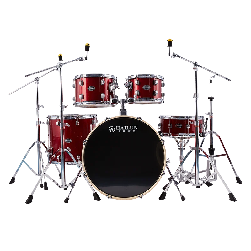Hailun Battleship Poplar Jazz Drum Set 5 Drums 3 Cymbals Children Adult ...