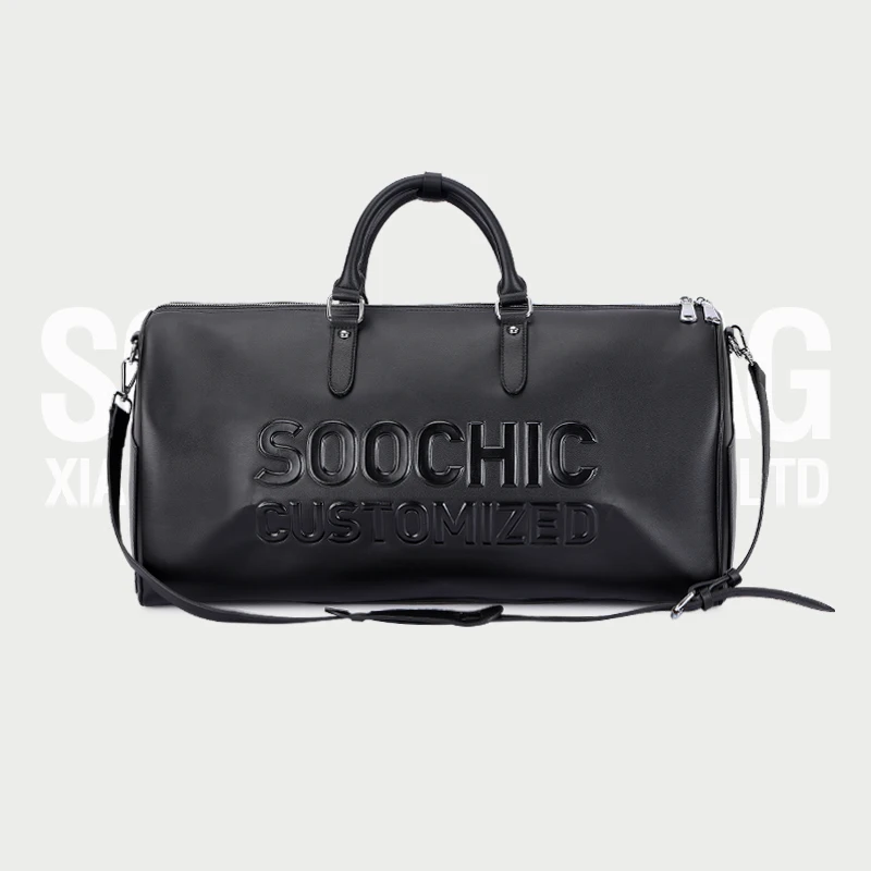 Customized Leather Duffel Bag - Unisex & Logo Embossing