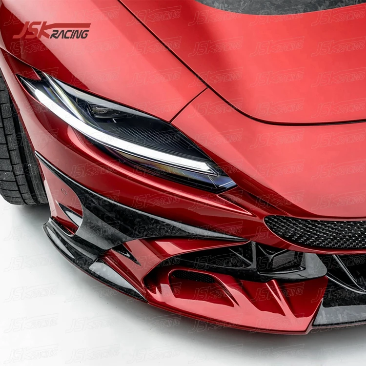 M STYLE DRY HALF FORGED CARBON FIBER FRONT BUMPER for 2020-2022 FERRARI ...