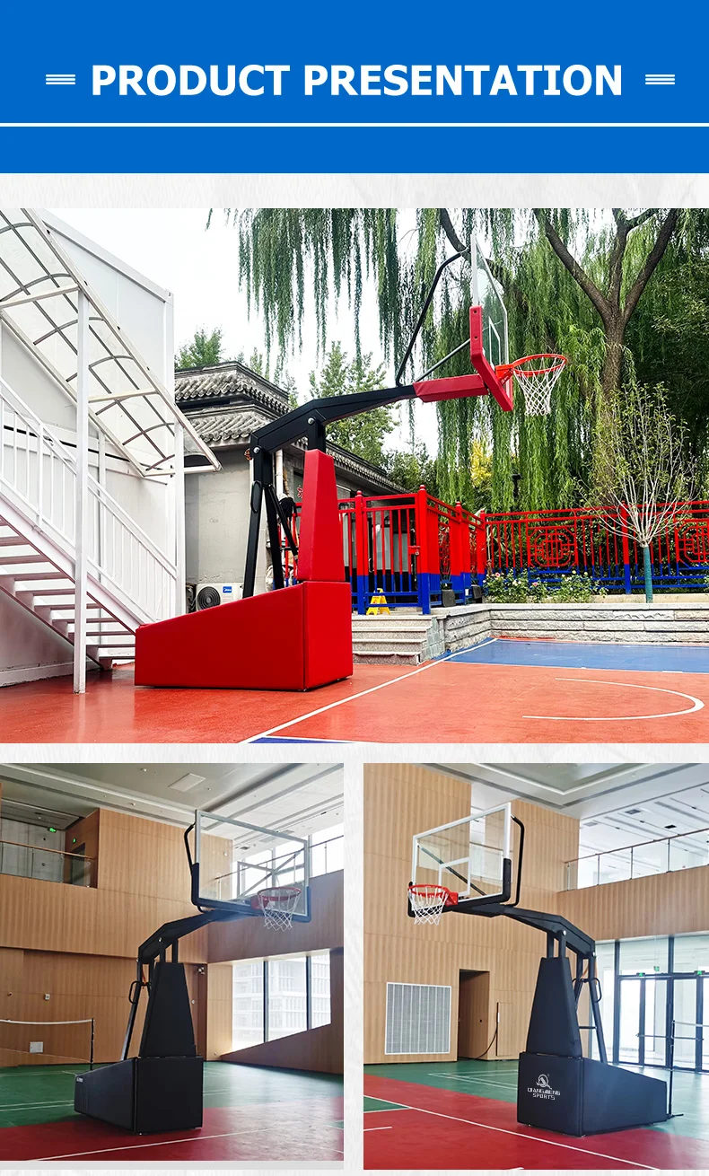 Manual Hydraulic Portable Retractable Goals Backboards Folding ...