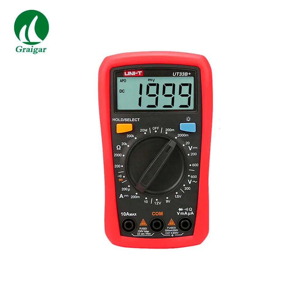 Uni-t Ut33b+ Palm Size Multimeter Battery Test Mini Pocket Multimeter ...