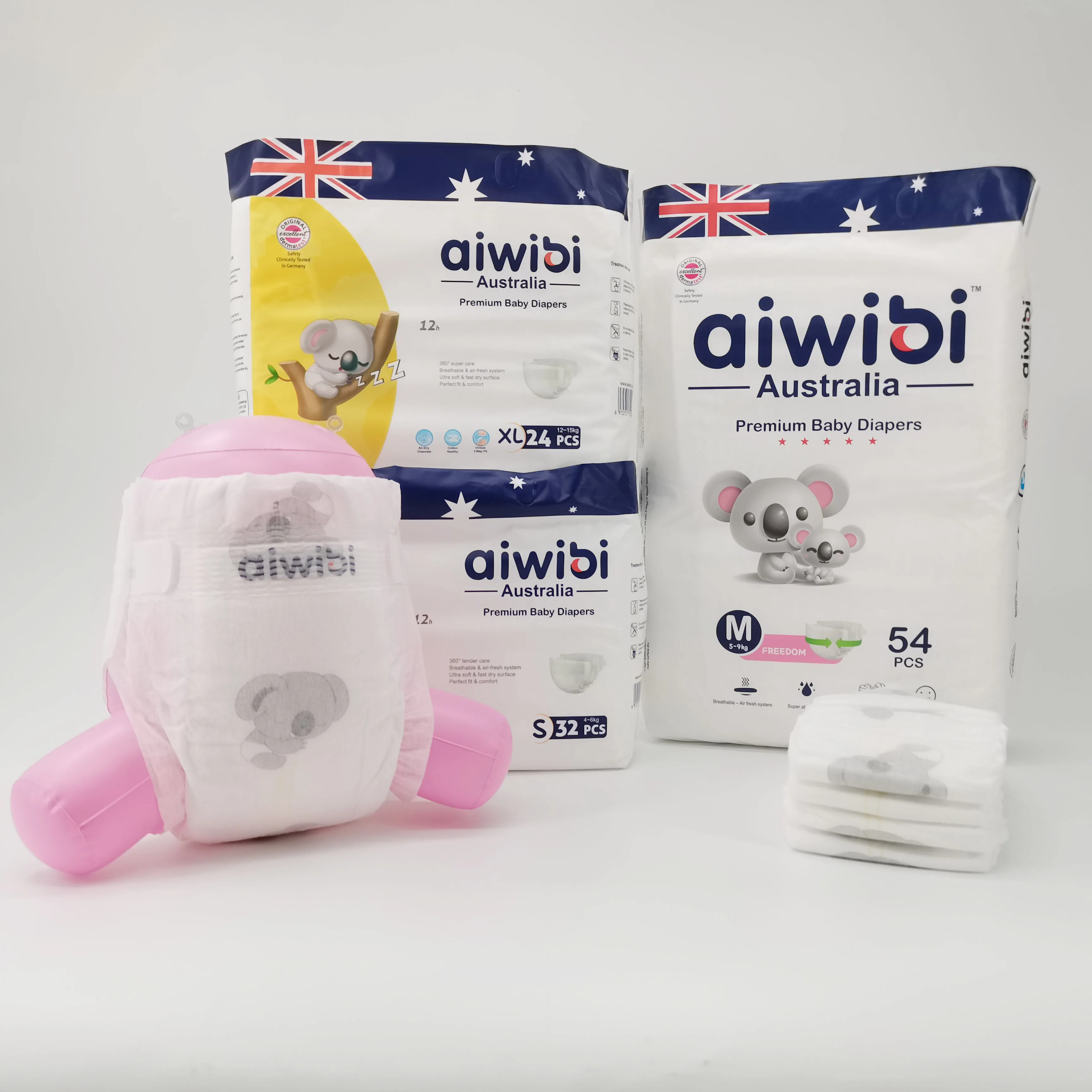 Aiwibi Brand Disposable Soft Cloth All Sizes Baby Care Printed Ecologic ...