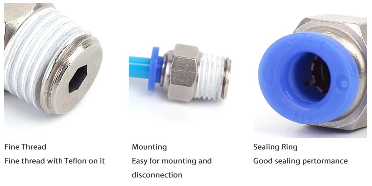 SNS SPC8-N02 Pneumatic Fittings - Reliable Brass Connectors