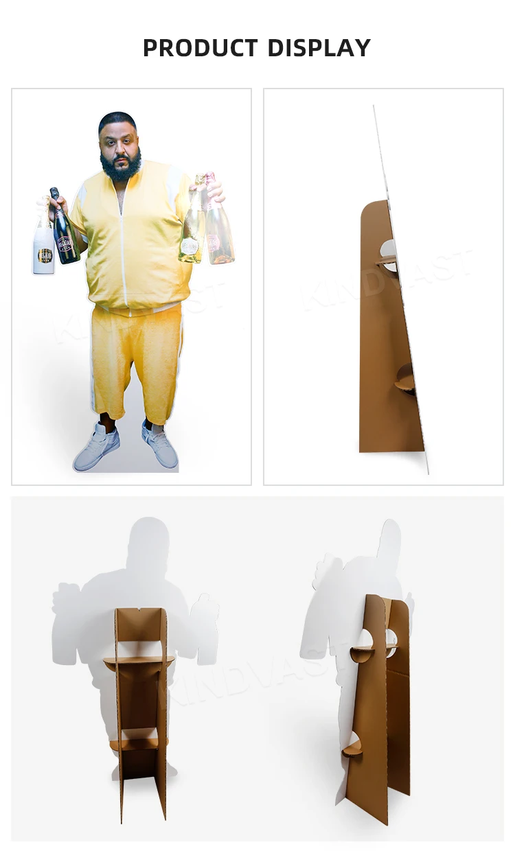 Customizable Corrugated Cardboard Standee for Wine Promotion