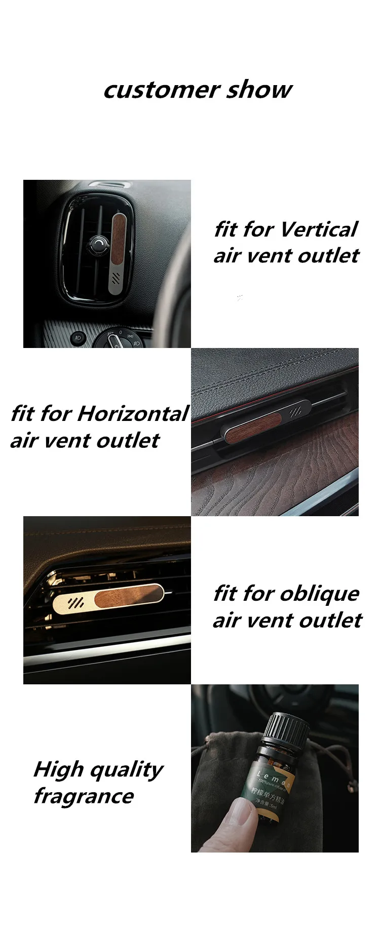 Custom Car Air Freshener Vent Clips - Long Lasting Scent