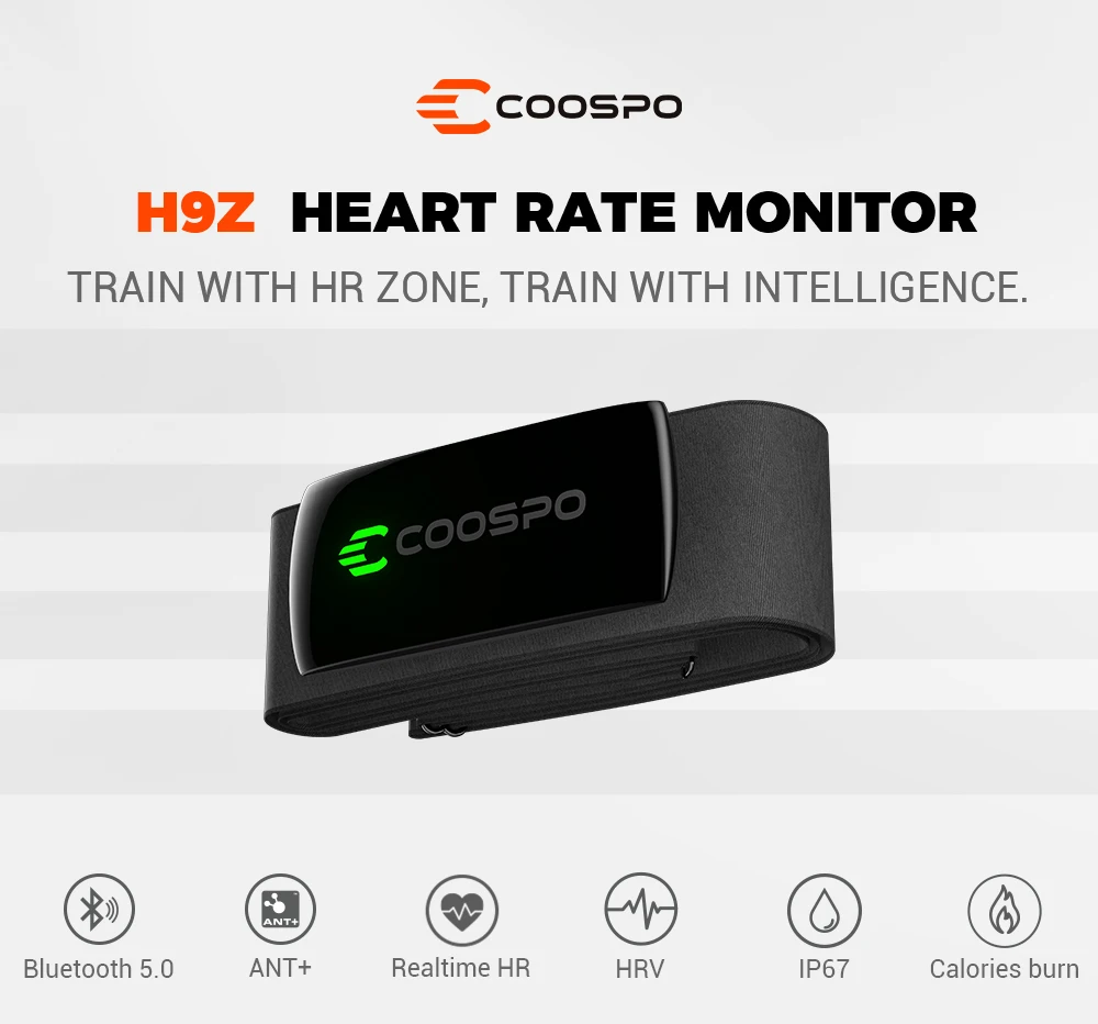 Coospo H9z Waterproof Heart Rate Monitor Chest Strap - Oem
