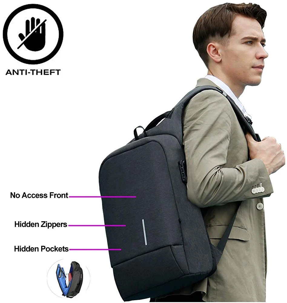 Anti Theft Slim Laptop Rucksack Business Tablet Backpack - Buy Anti ...