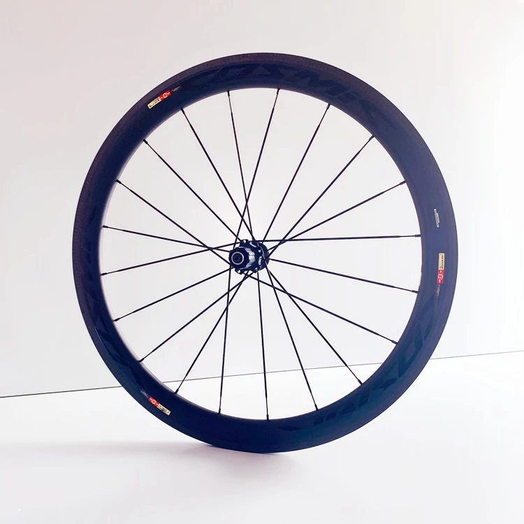 50mm Open Tire V/c Brake Road Bike Carbon Fiber Wheelset 700c Straight ...