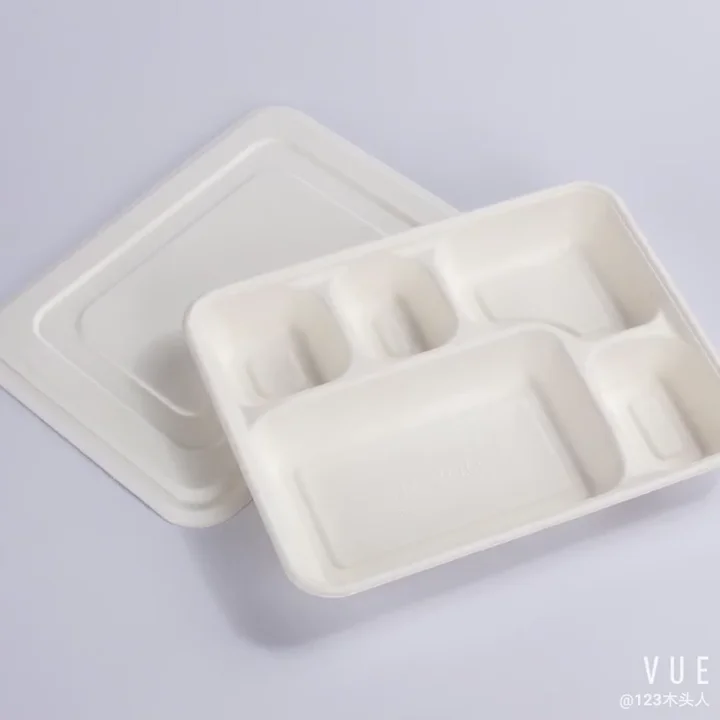 Custom Printed Square Lunch Tray Deep Disposable Food Tray 5 ...