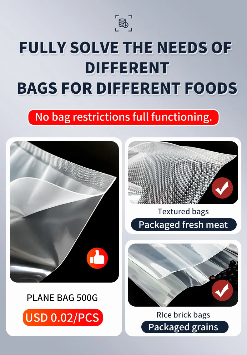 Home Use Packaging Sealer Commercial Food Vaccum Sealer Multi Function ...