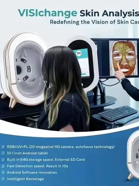 8 Spectrum Magic Mirror Skin Image Analyzer Home Use Skin Analyzer Red ...