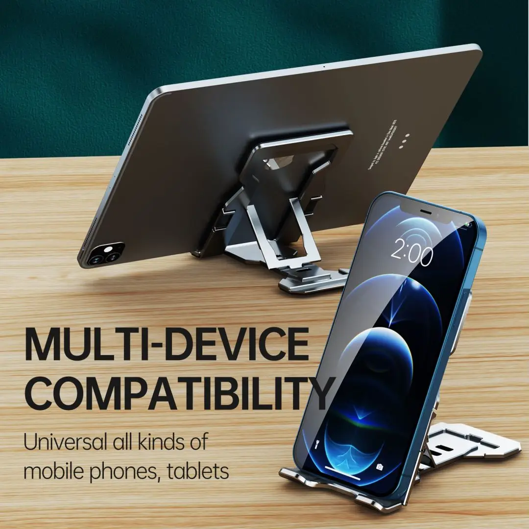 Universal Desk Adjustable Aluminium Metal Mobile Phone Stand Mount For ...