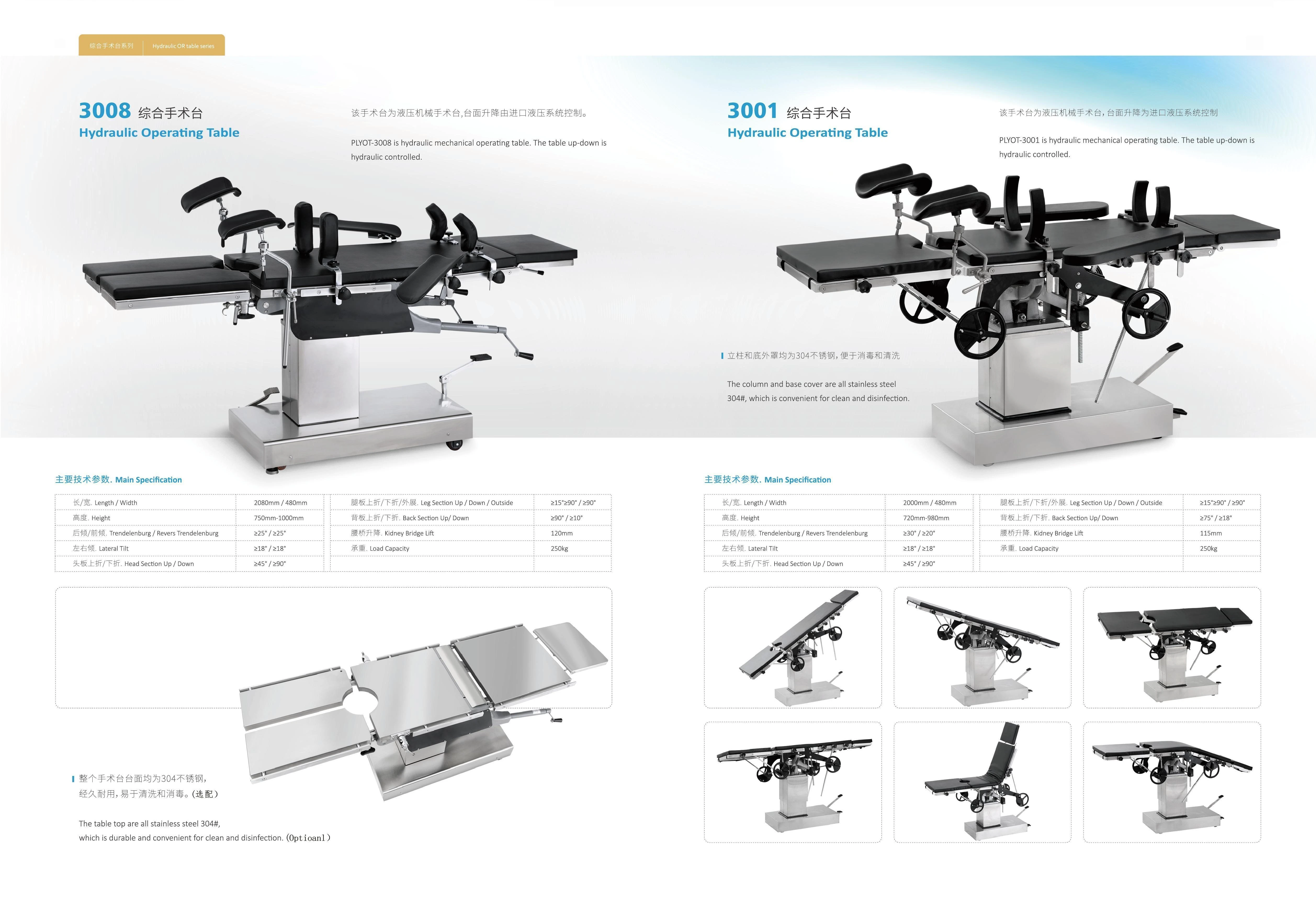 High-end Hydraulic Operating Table Gynecology Multi-functional Manual ...